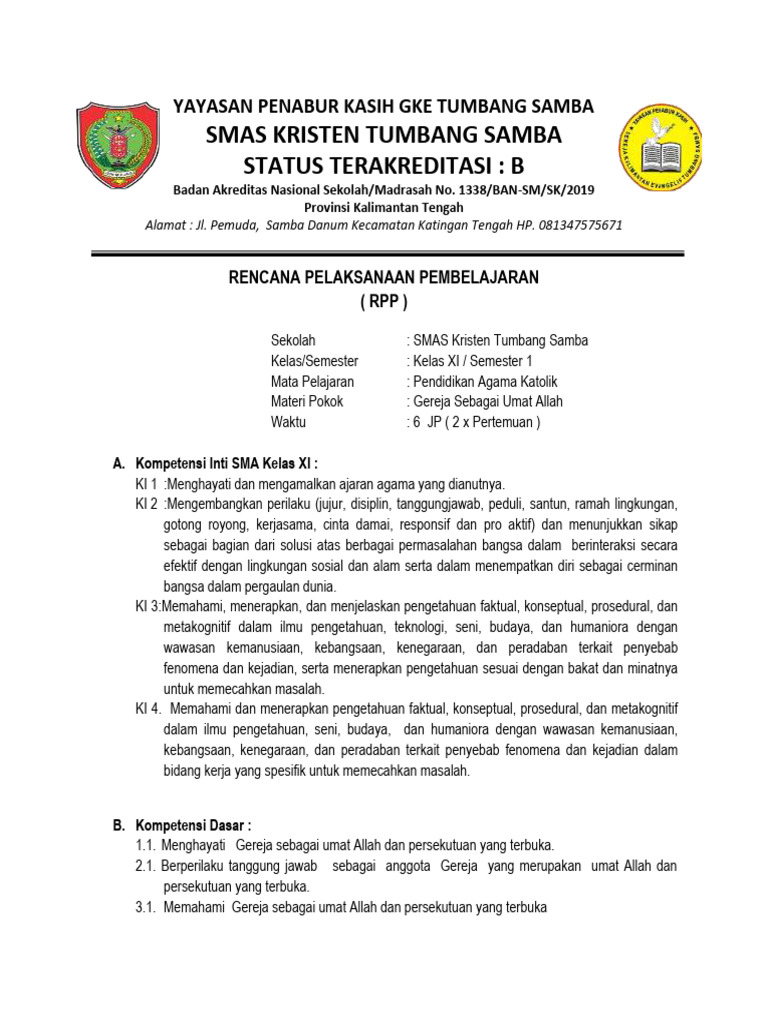 Kelas XI RPP - Prosem - Prota - Semester Ganjil 2024 - Vinsensius Burhan | PDF