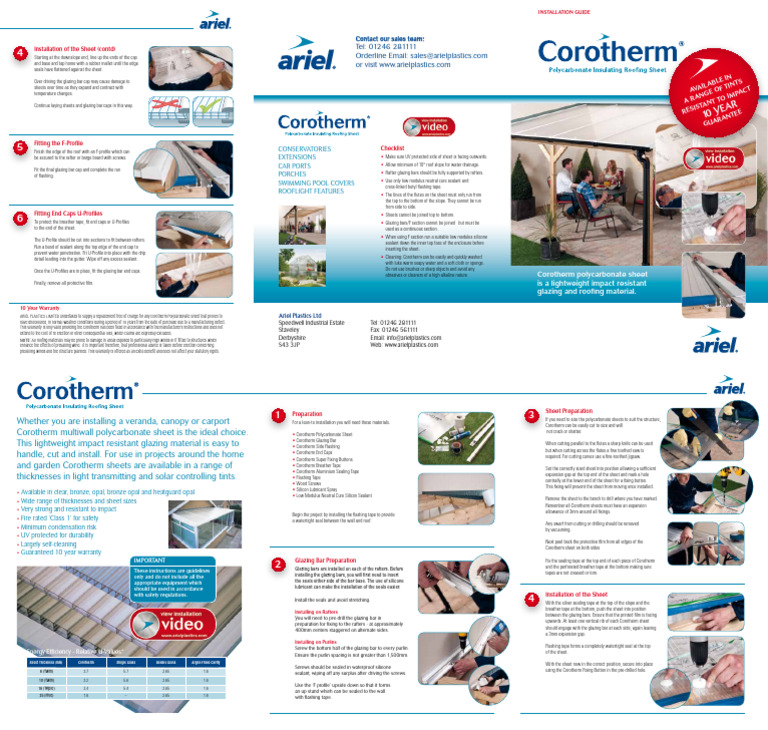 Corotherm Fixing Guide New | PDF | Building Engineering | Materials