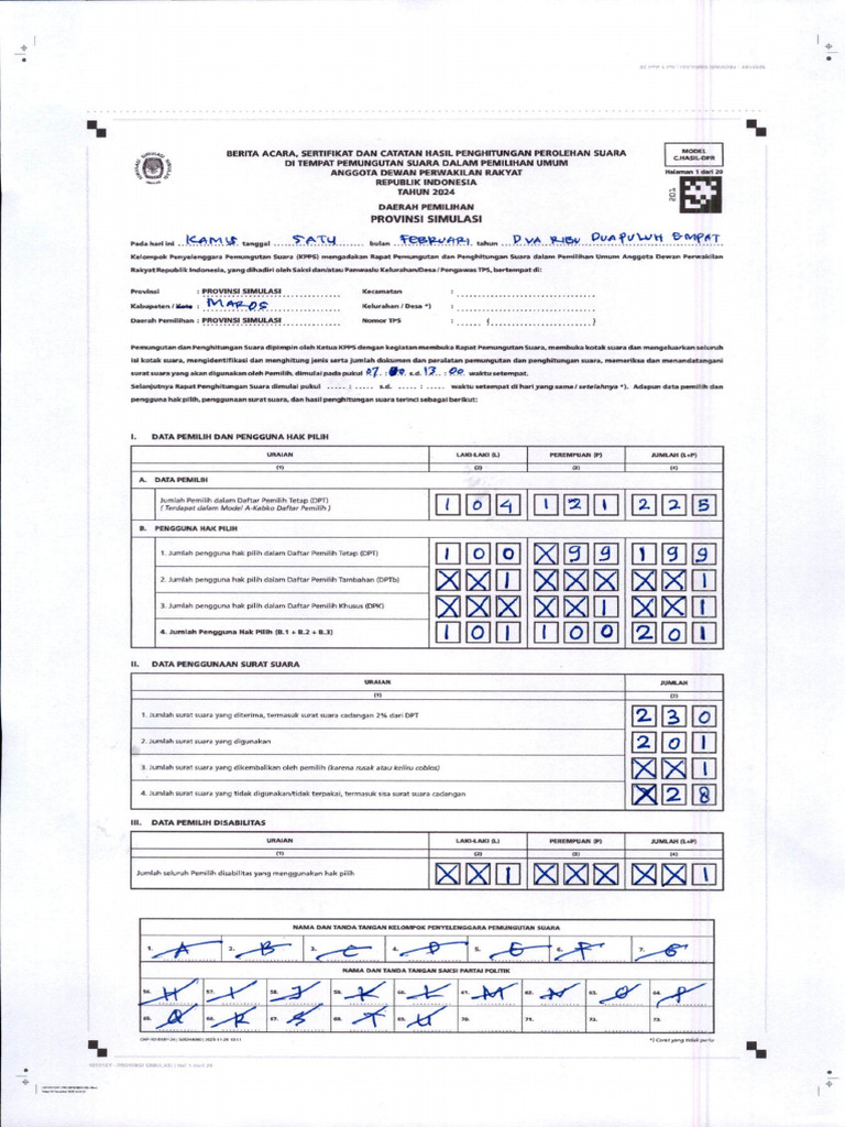 Model C Hasil DPR Simulasi | PDF