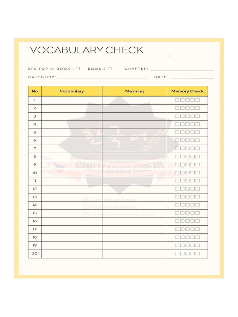 Vocabulary Check | PDF