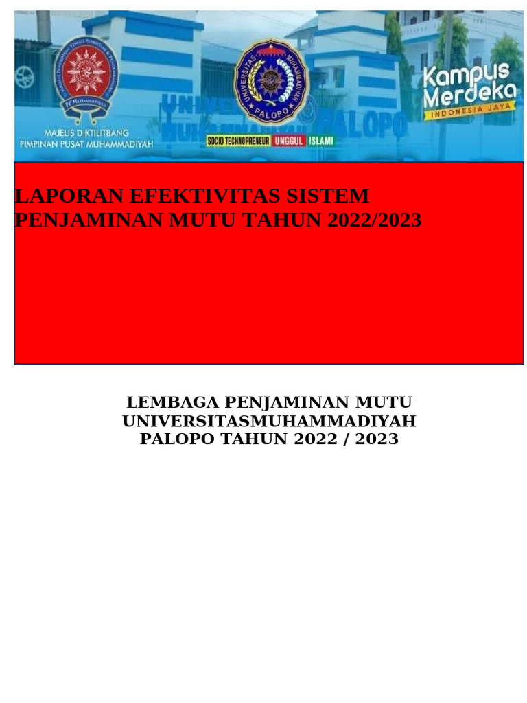 Laporan Efektivitas Penjaminan Mutu 2022 2023 1 | PDF
