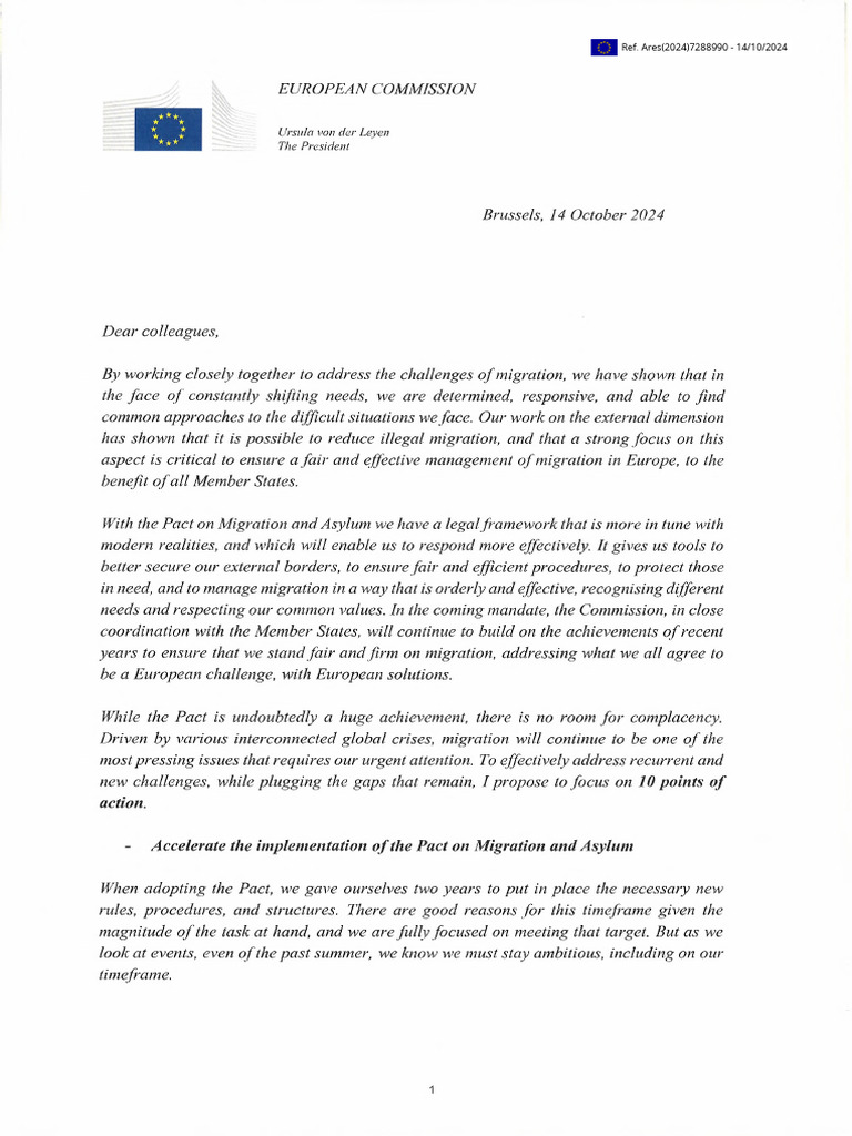 October 2024 EUCO - Migration Letter (1) | PDF