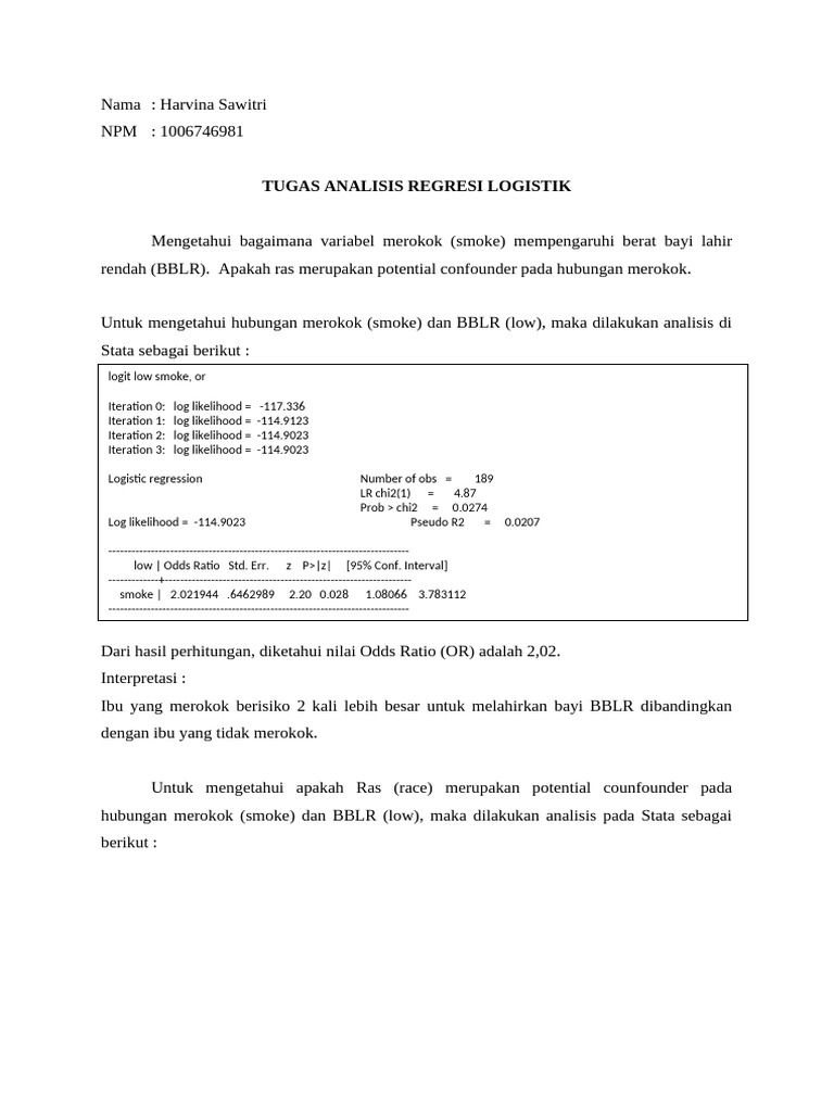 Tugas 2, Analisis Regresi | PDF