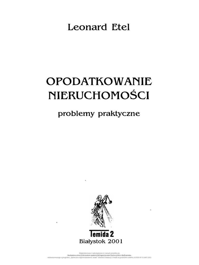 L Etel Opodatkowanie Nieruchomosci Problemy Praktyczne | PDF