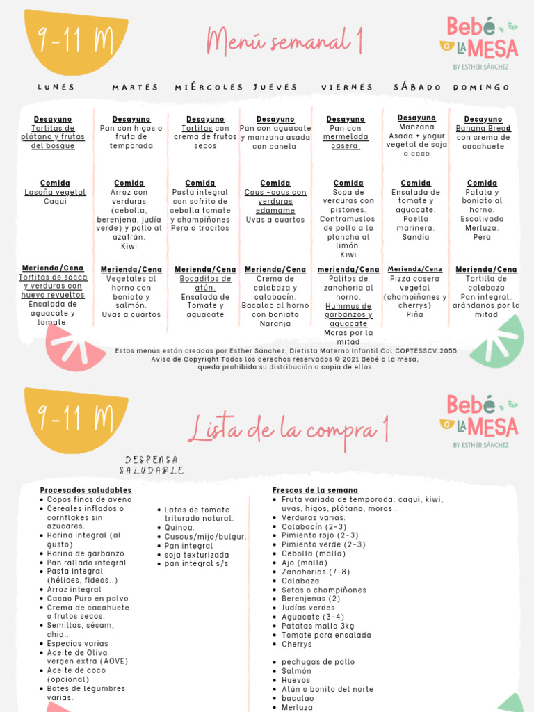 Menu Taller BLW Dif 2021-9-11M | PDF