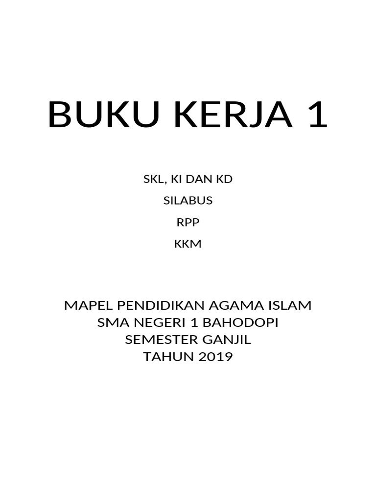 Buku Kerja 1 | PDF