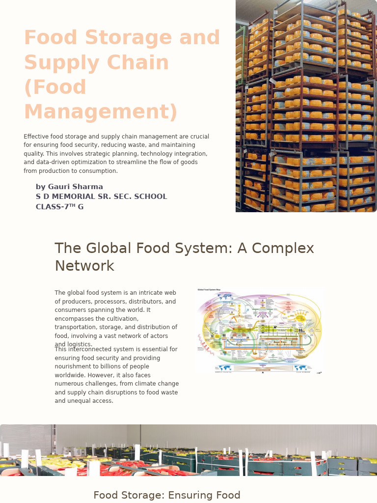 Food Storage and Supply Chain (Food Management) | PDF | Warehouse ...