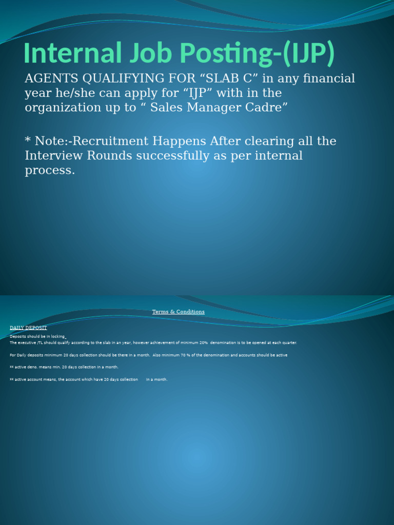 Employee Internal Job Posting | PDF