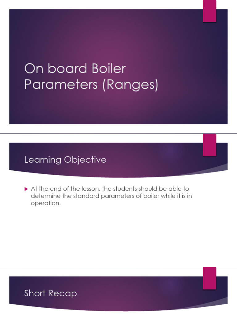 Boiler Operation Parameters Guide | PDF | Technology & Engineering ...