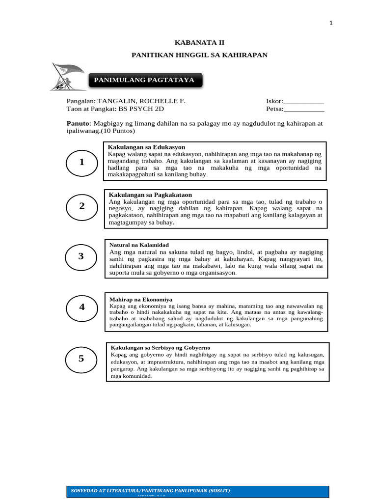 KABANATA 2 - TANGALIN | PDF