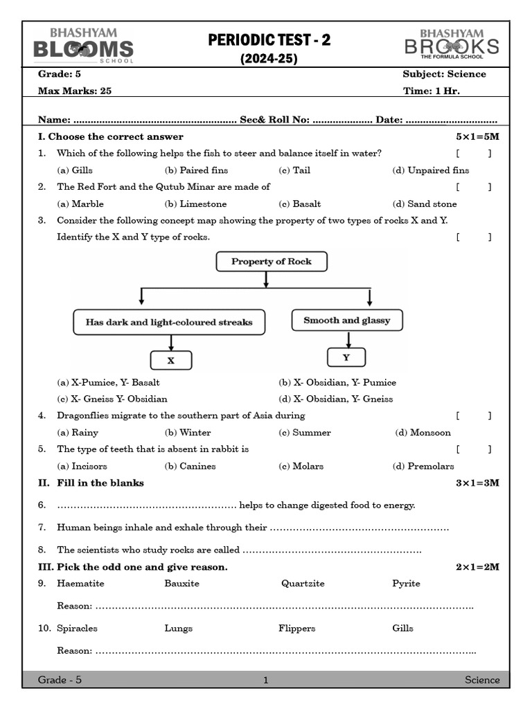 G5 Science PT-2 QP | PDF