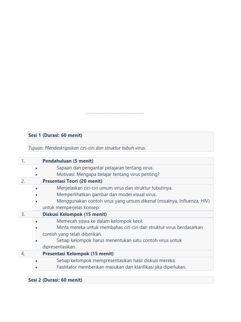 Modul Ajar Biologi Virus PML | PDF