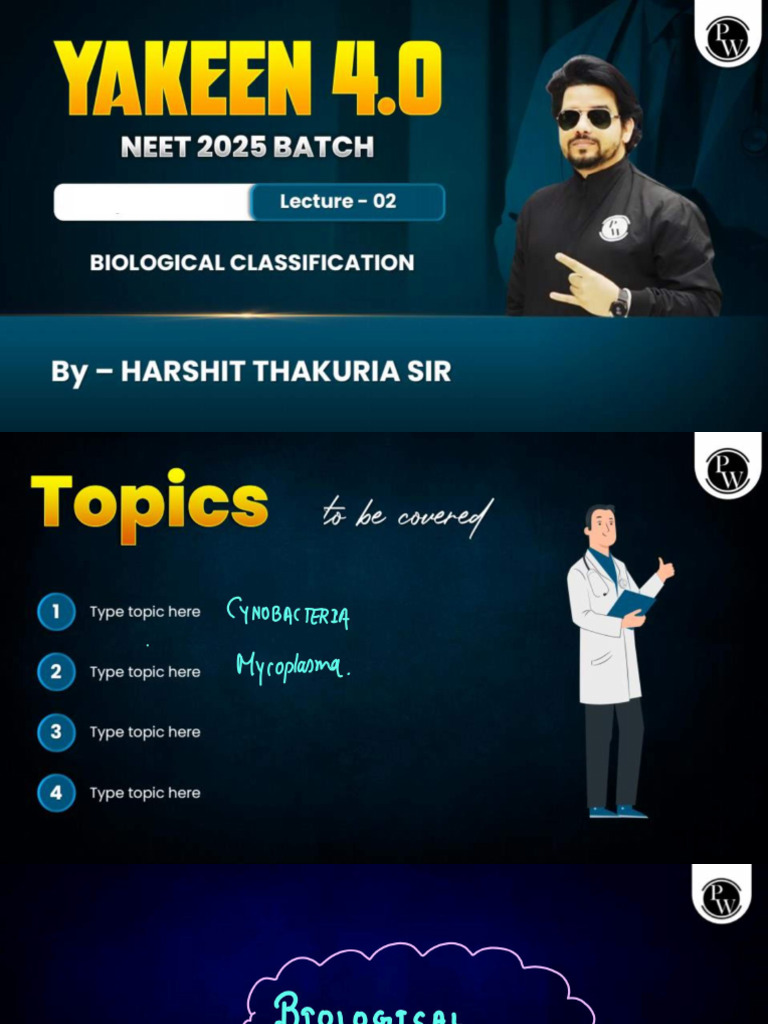 Biological Classification 02 - Class Notes - YAKEEN NEET 4.0 2025 | PDF Biological Classification 02 - Class Notes - YAKEEN NEET 4.0 2025 | PDF