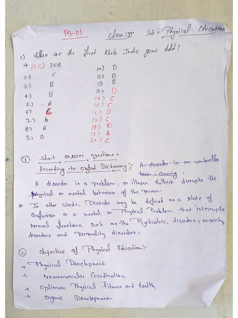 Class 11th Physical Education Pdf