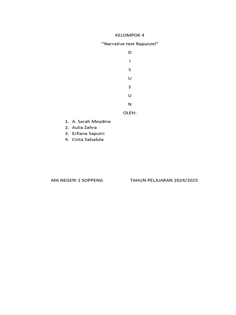 Narrative Text | PDF | Rapunzel | Poetry