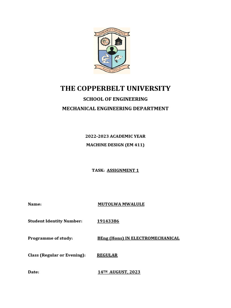 EM 411 Assignment 1-1_042943 | PDF