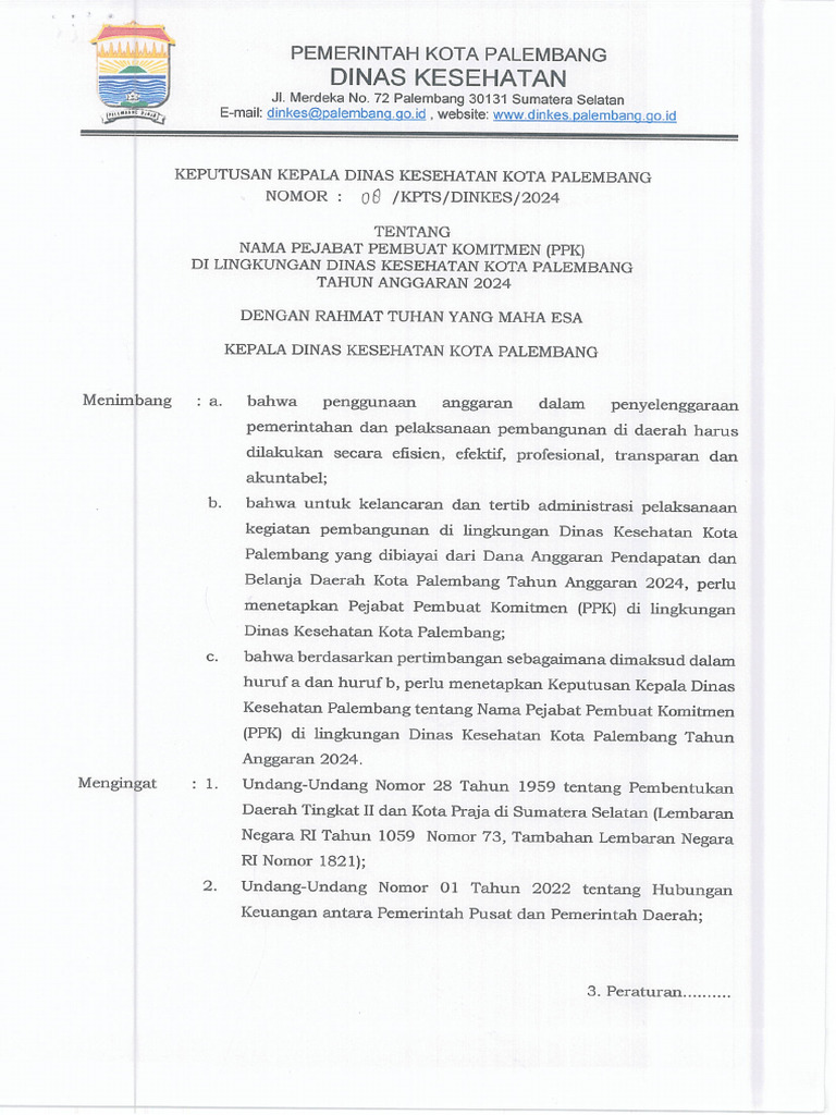 1. SK PPK DInkes | PDF