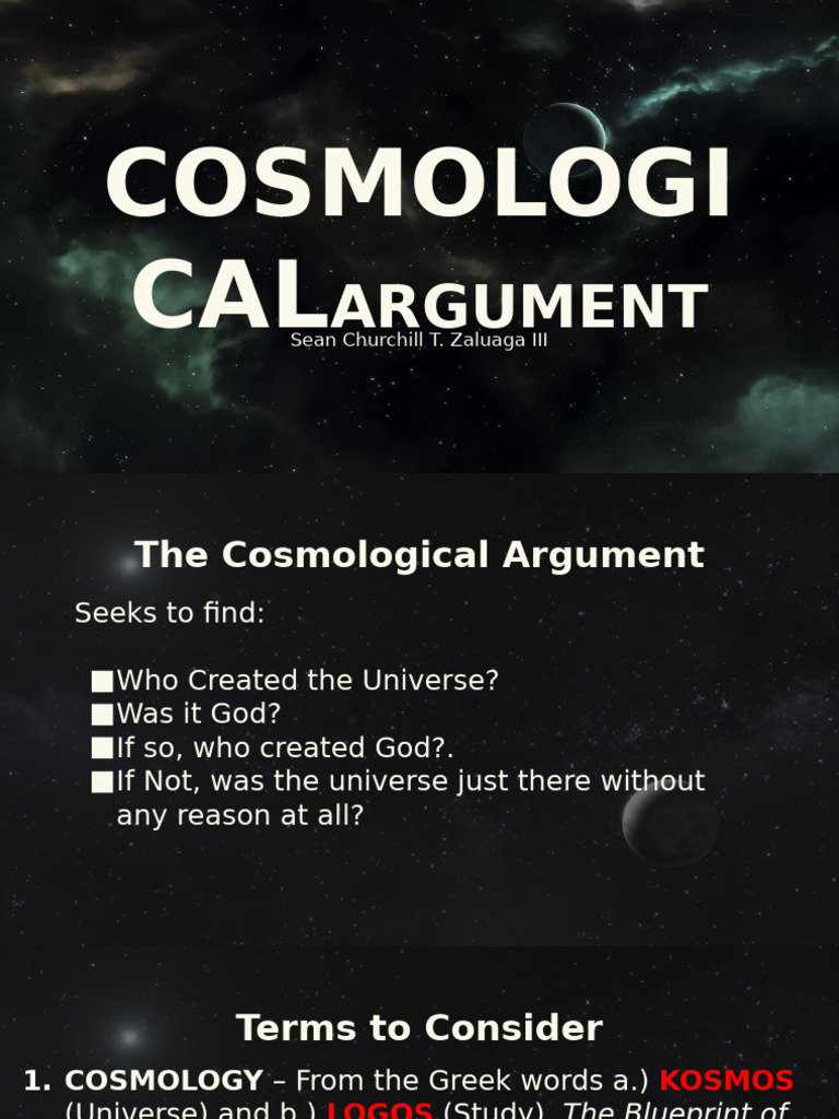 Cosmological Argument | PDF