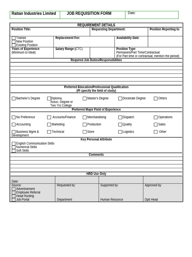 Job Requisition | PDF