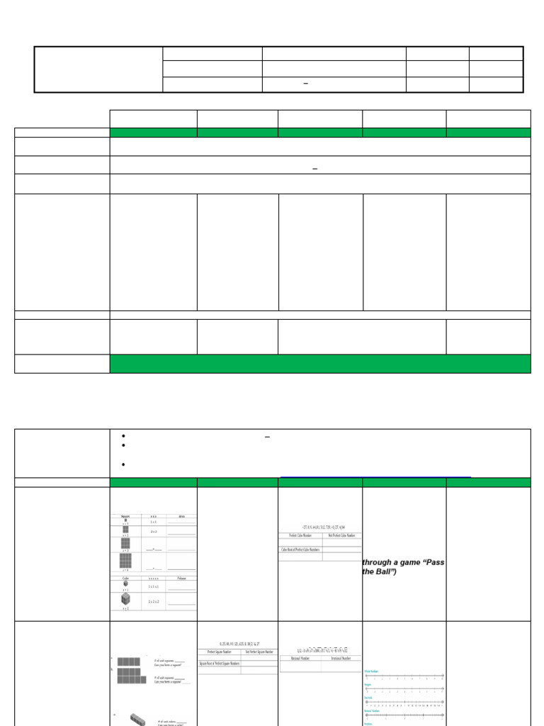 Math 7 Q2 Week 1 | PDF | Numbers | Square Root