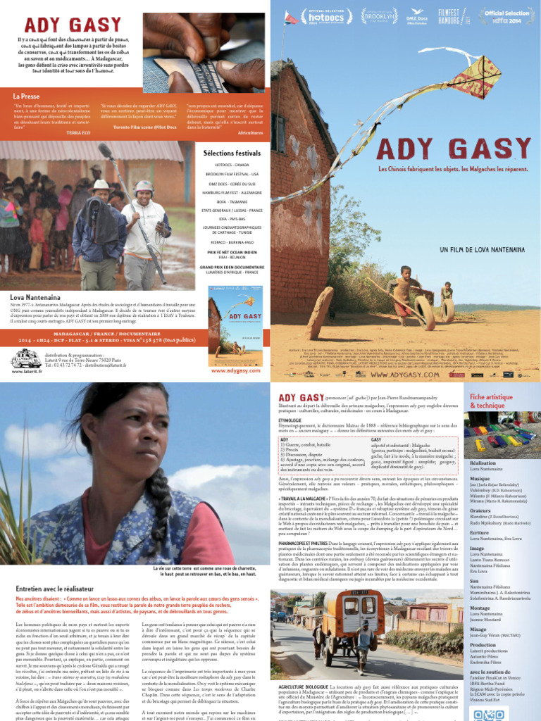 A3 ADY GASY Depliant Spectateur Web | PDF