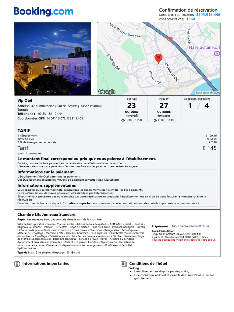 Booking.com_ Confirmation 1 | PDF