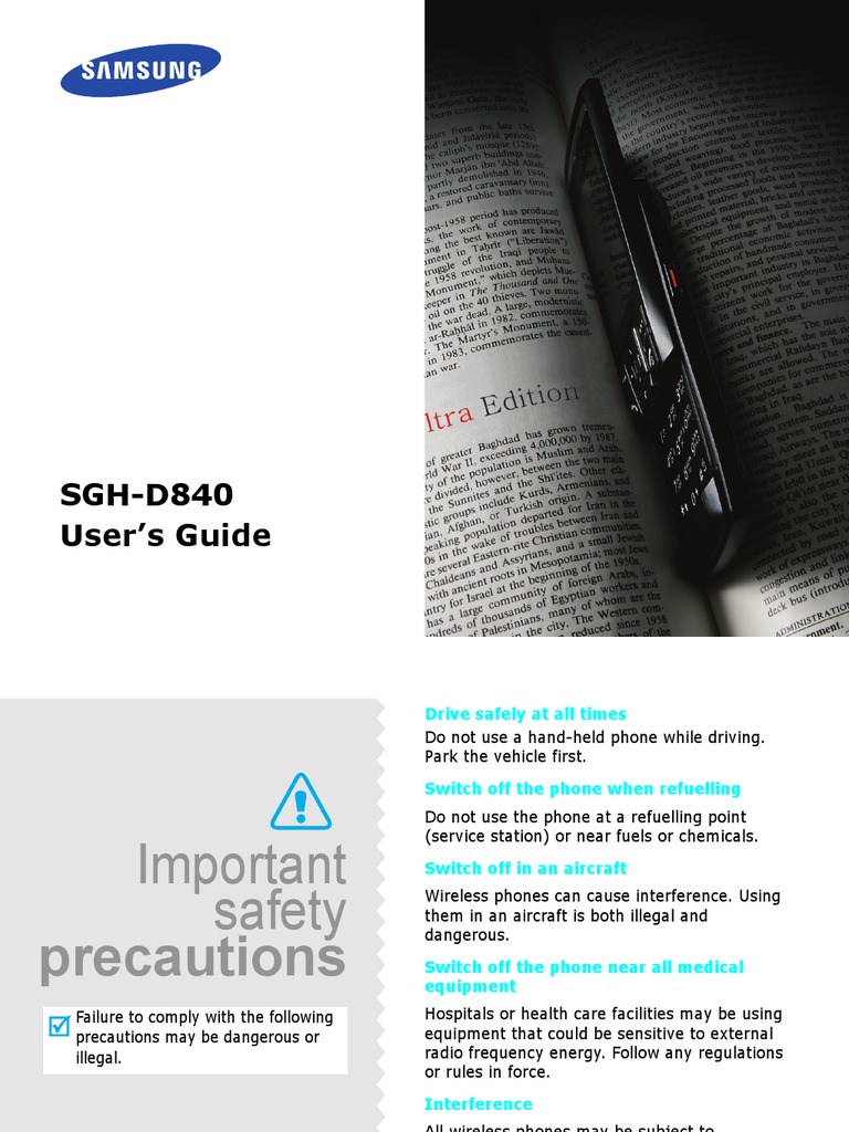 Samsung D840 | PDF | Bluetooth | Multimedia Messaging Service