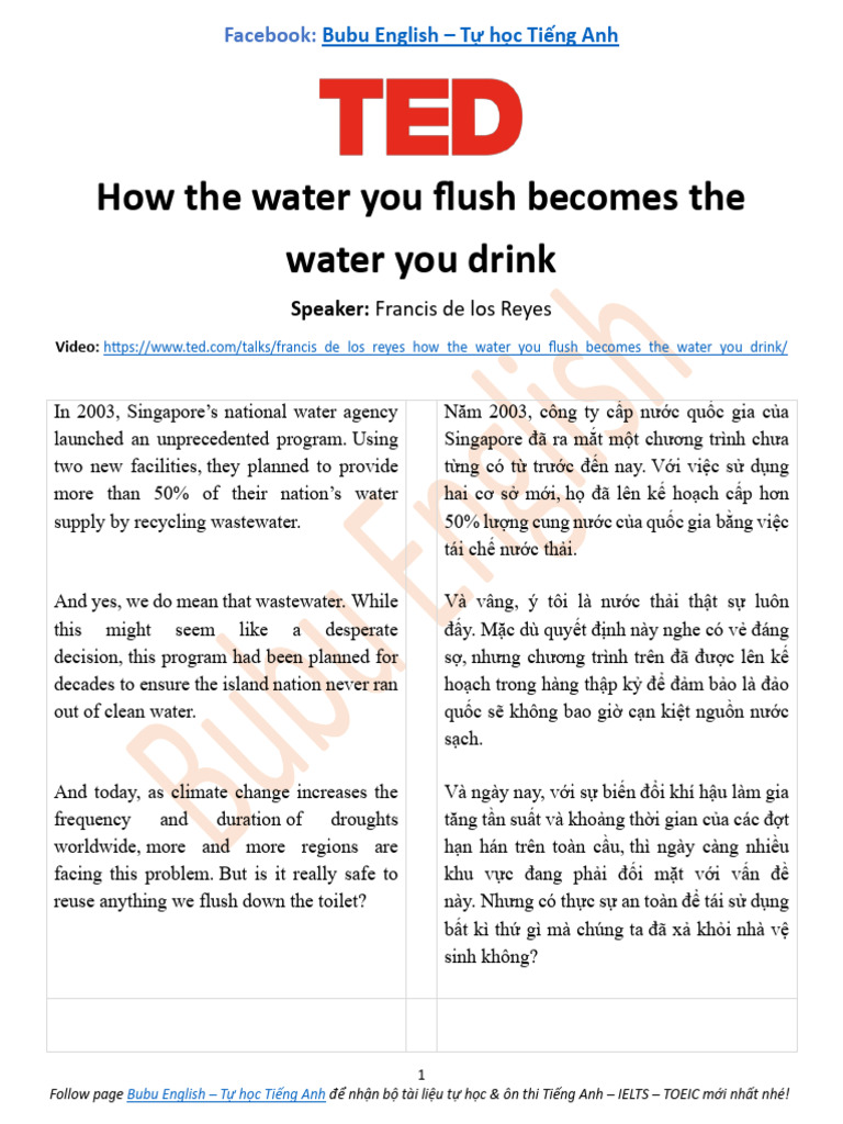 How The Water You Flush Becomes The Water You Drink | PDF
