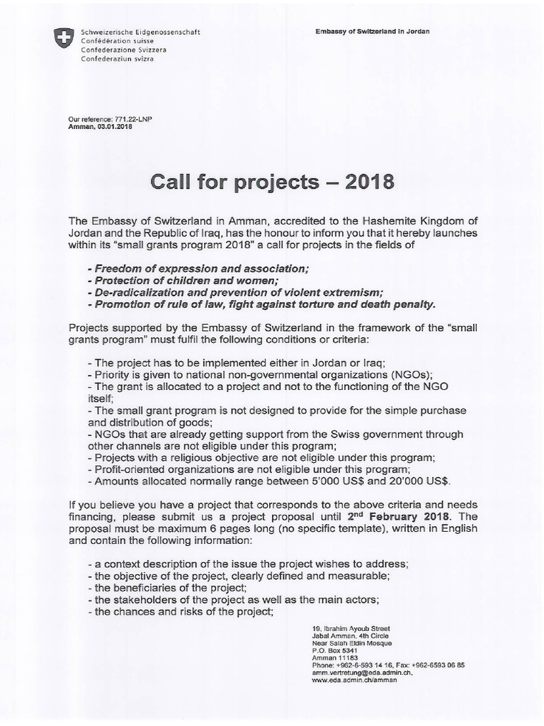 Call For Projects 2018 | PDF