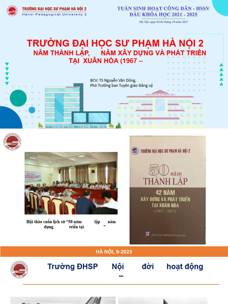 Bai 1 Gioi Thieu Lich Su Truong DHSP HN2 Compressed | PDF