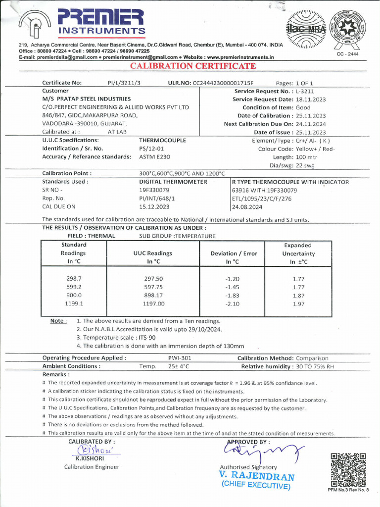 Calibration Certi. | PDF