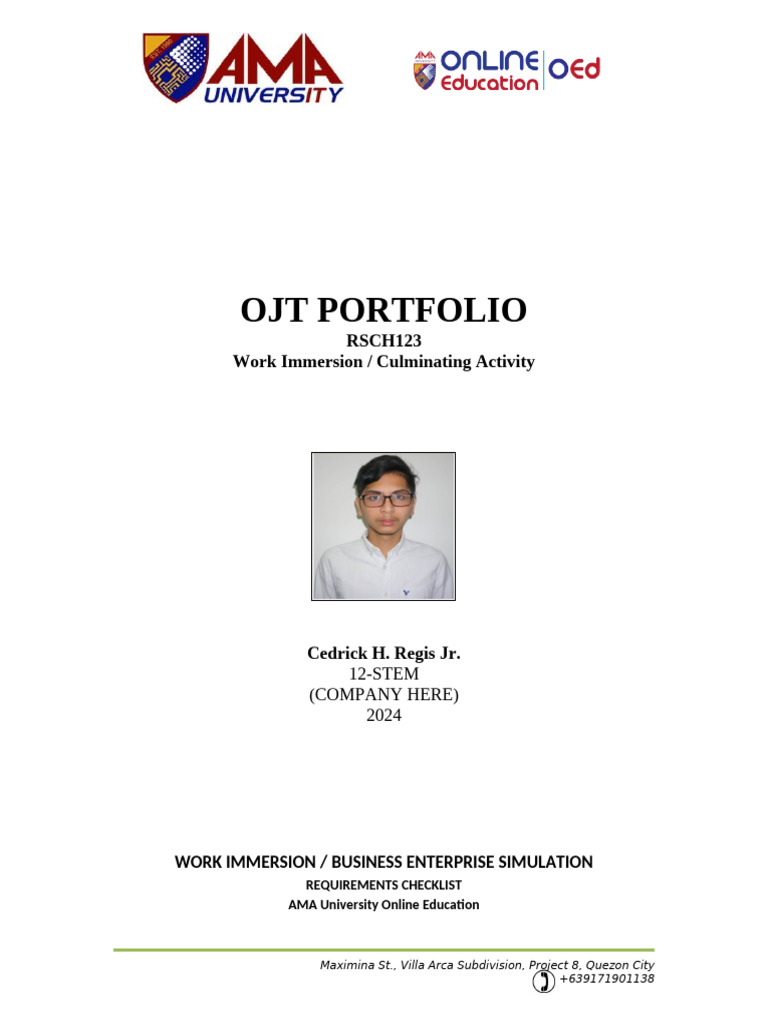 001 Front Page and Checklist | PDF