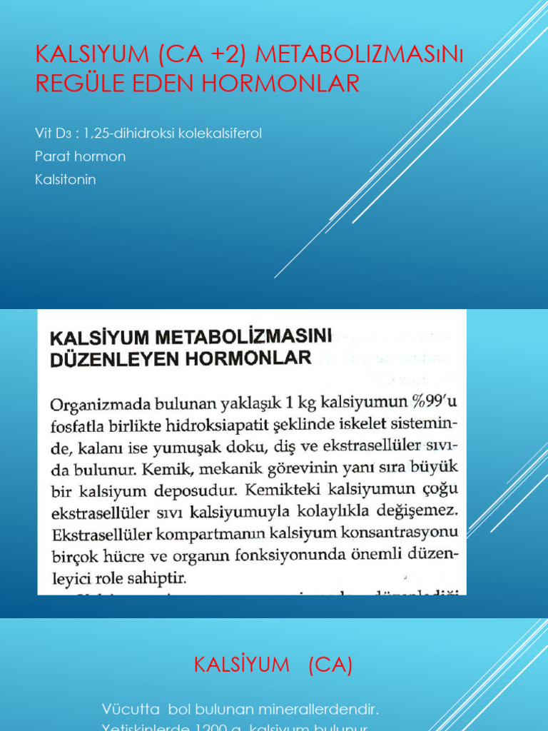 Kalsiyum Regüle Hormonlar | PDF