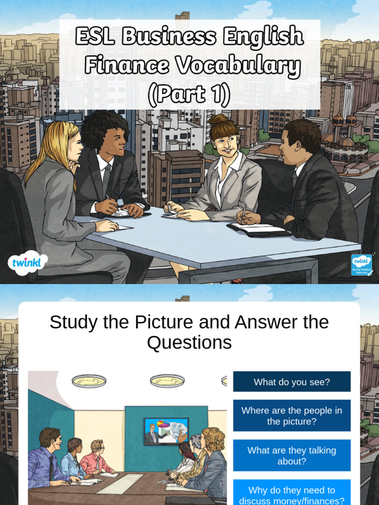 ESL Business English - Finance Vocabulary (Part 1) | PDF
