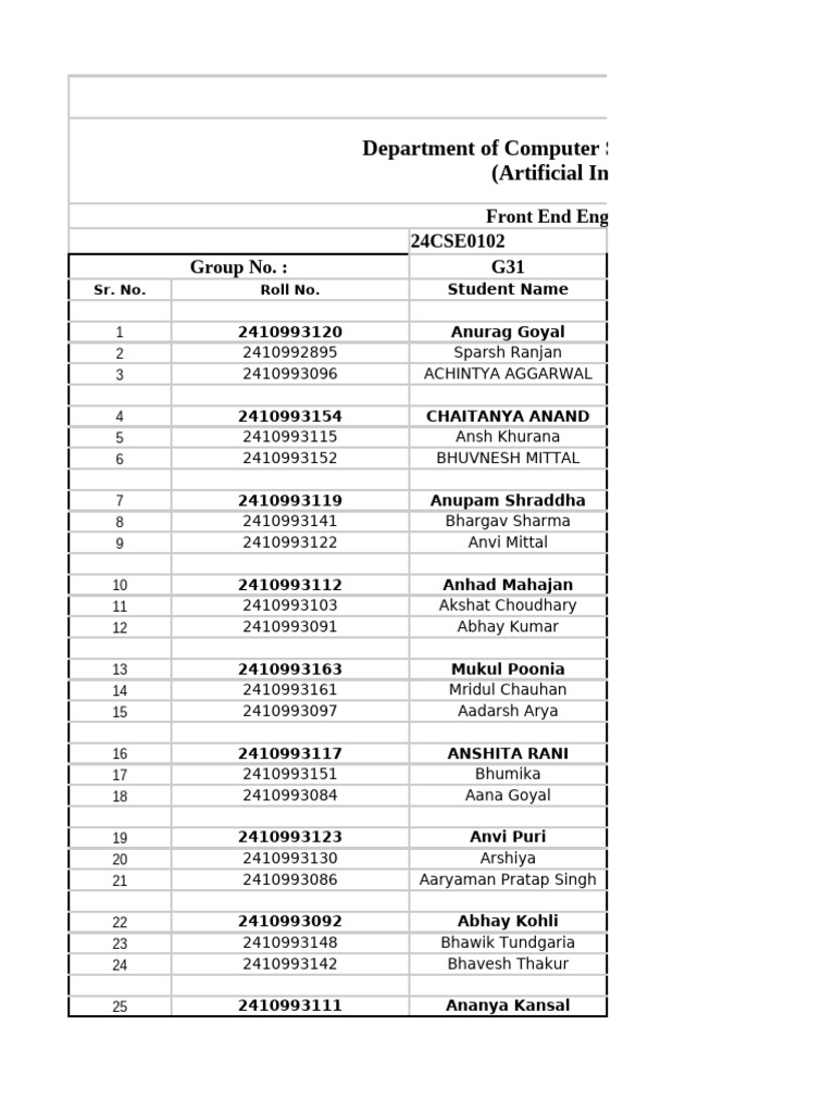 Project Group Allocation | PDF
