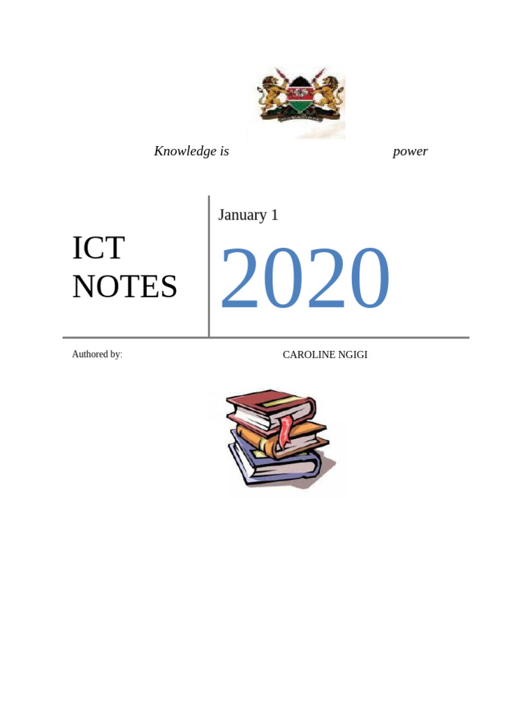 Ict Notes Final | PDF | Computer Data Storage | Random Access Memory