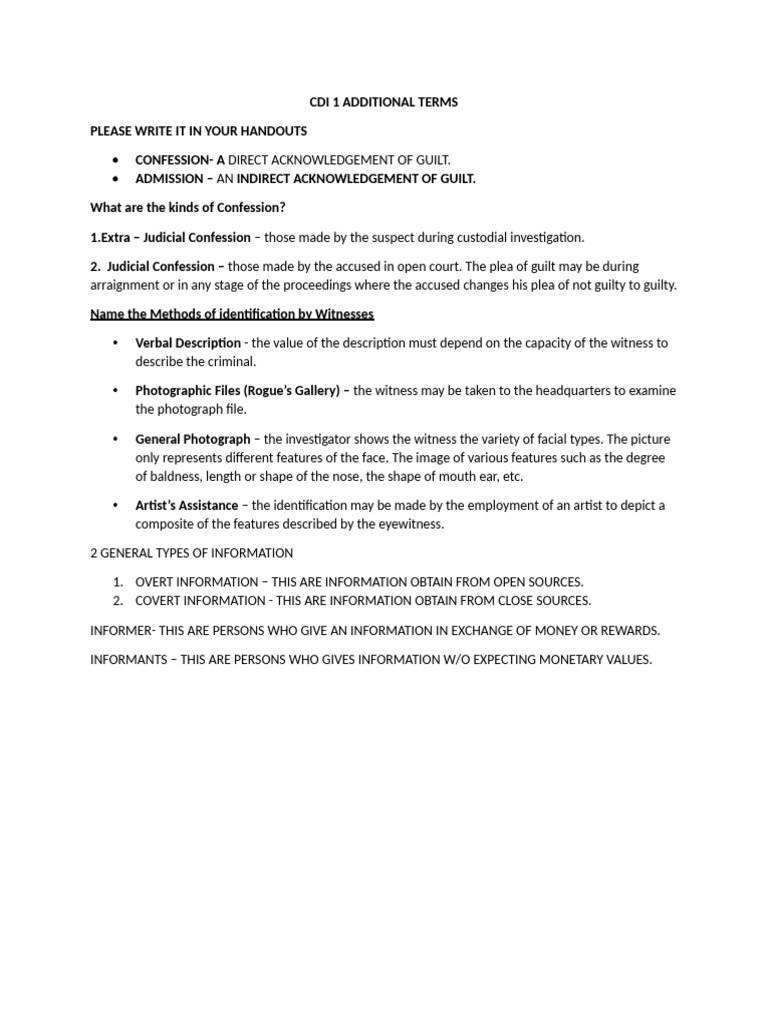 Cdi 1 Additional Terms | PDF