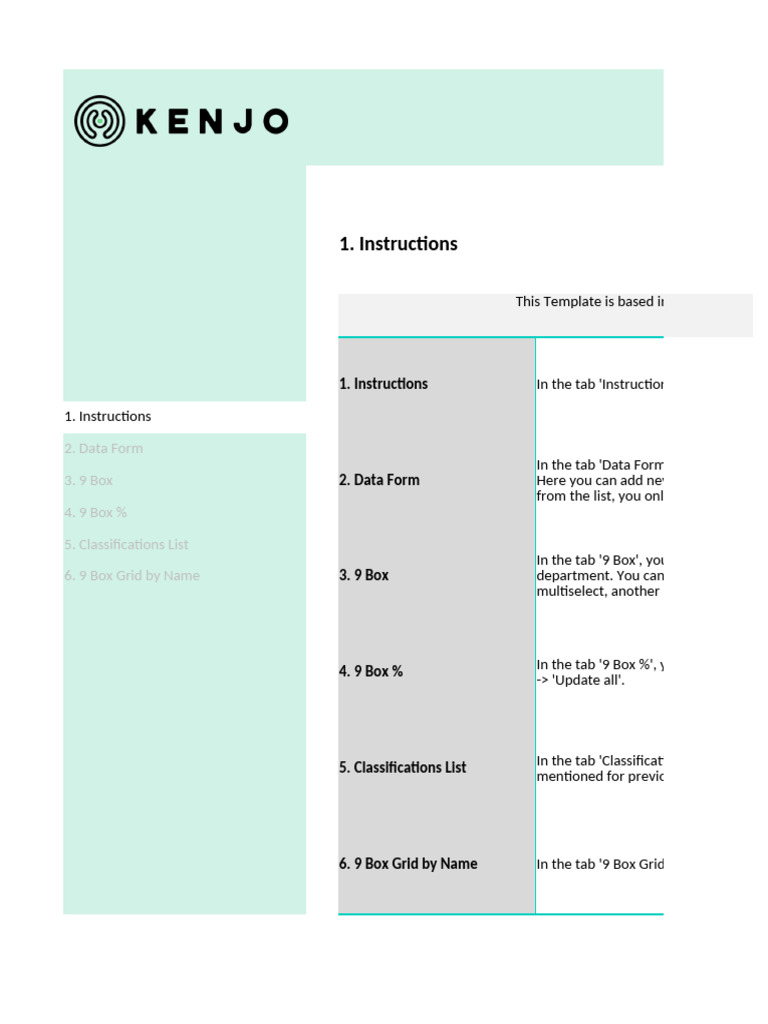 9 Box Grid Template - Kenjo | PDF