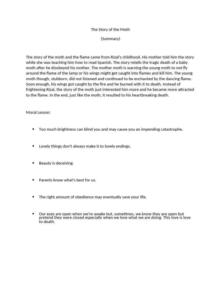 The Story of The Moth | PDF