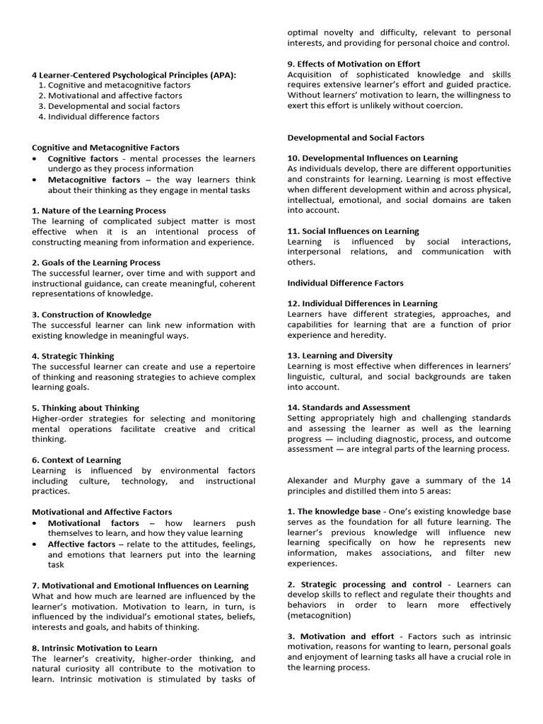 EDUC 5 Handout WK 2 | PDF