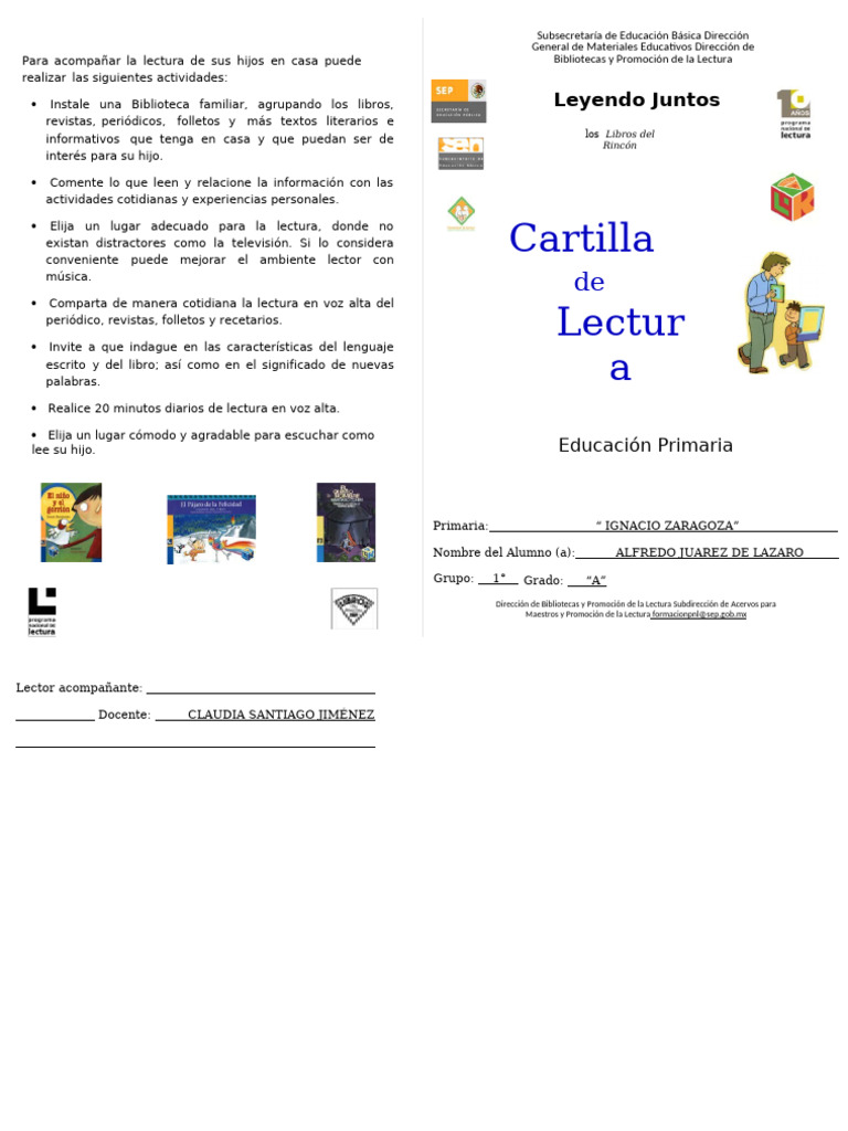 Cartilla de Lectura Primaria | PDF