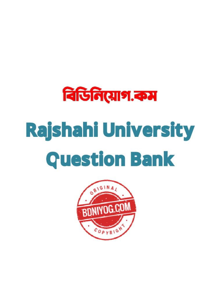 Rajshahi University B Unit Question Bank | PDF | Adjective | Young Adult