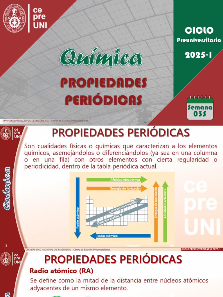 Propiedades Periódicas | PDF