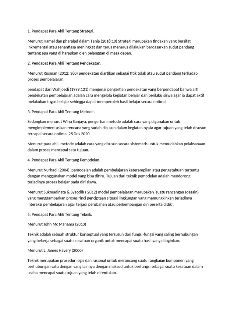 Pendapat para Ahli | PDF