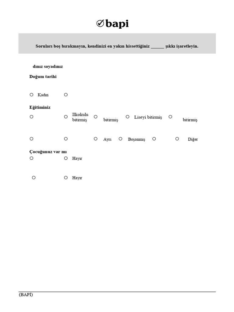 Bagimlilik Profil Indeksi Bapi 22680 Toad | PDF