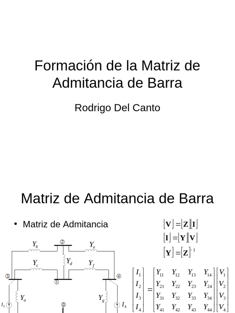 POWER FLOW - Parte 1.2 Matriz de Admitancia de Barra | PDF