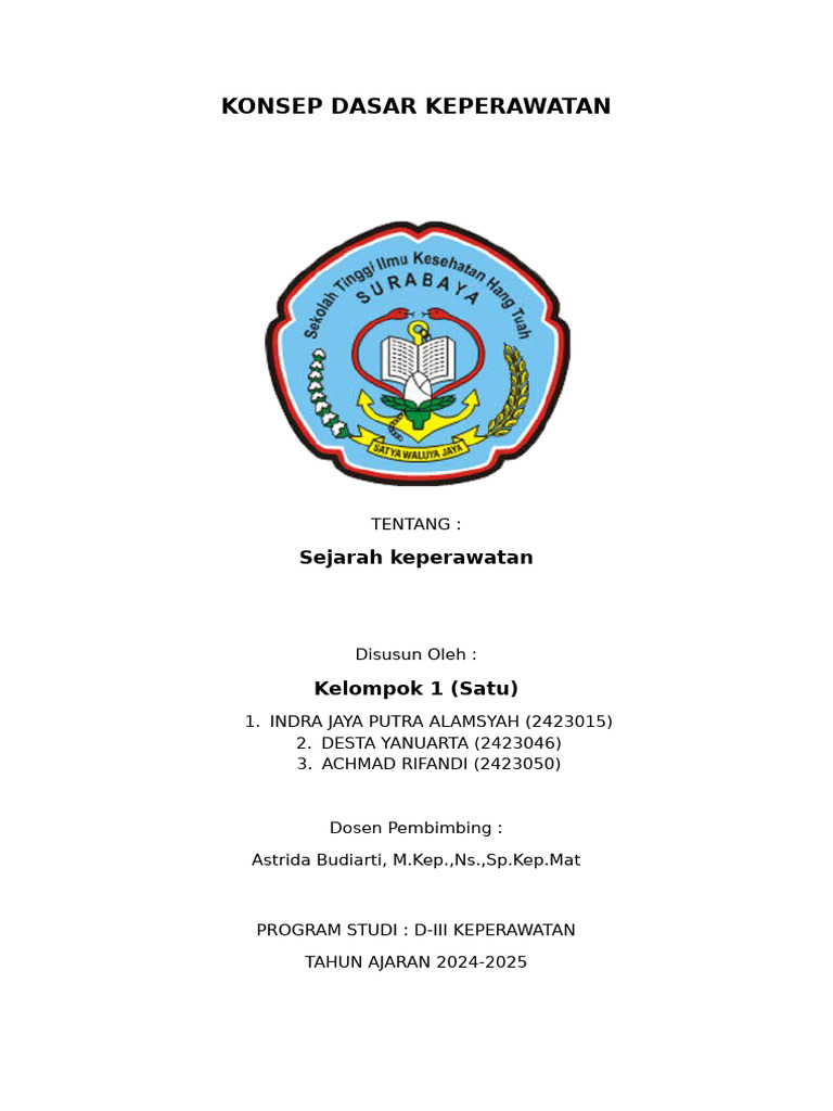 Konsep Dasar Keperawatan (KDK) | PDF