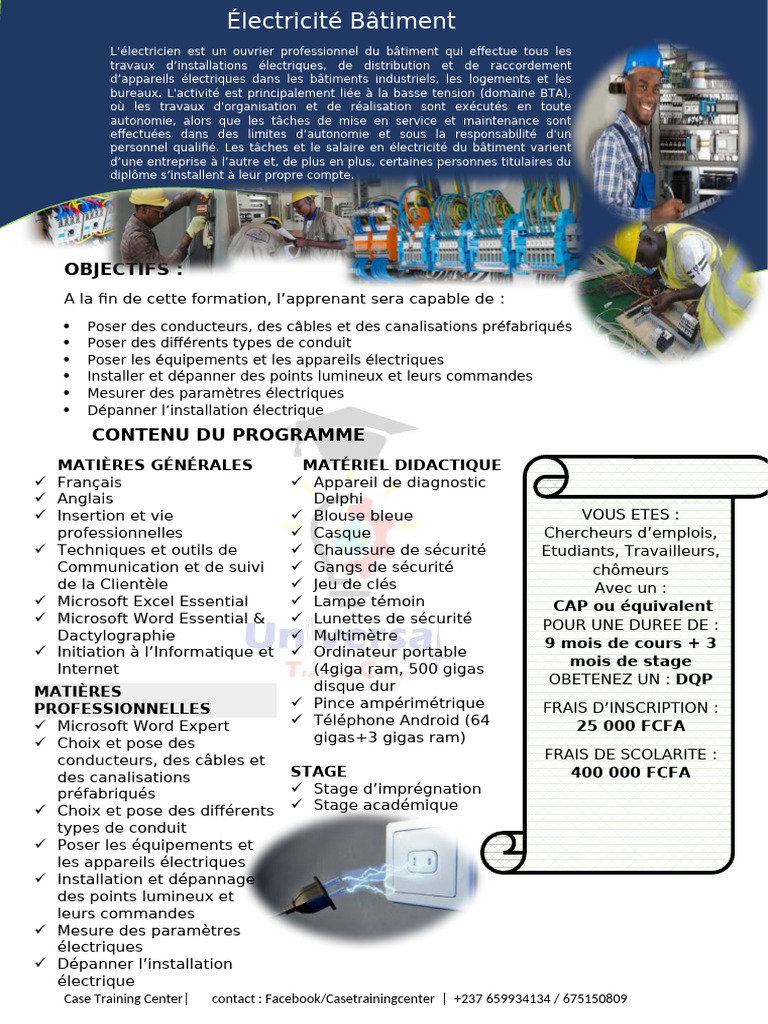 Fiche - Synoptique - Électricité Bâtiment | PDF