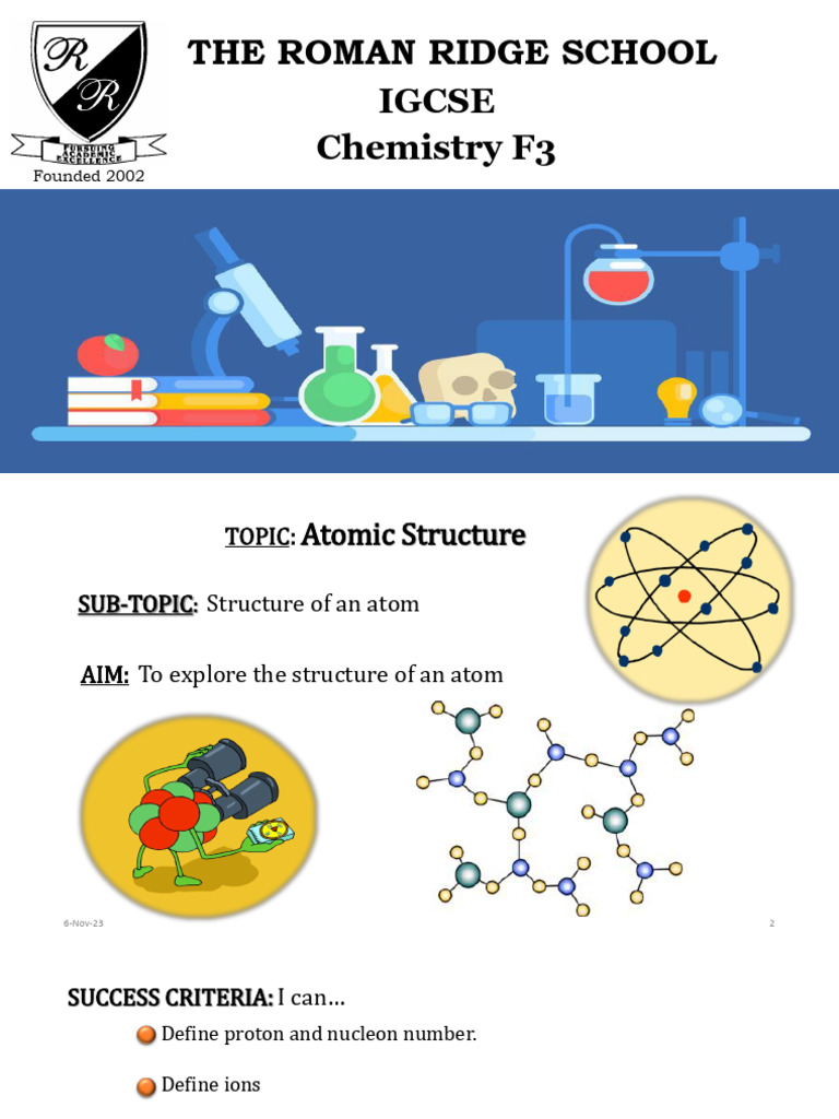 F3_Science_Atomic Structure | PDF