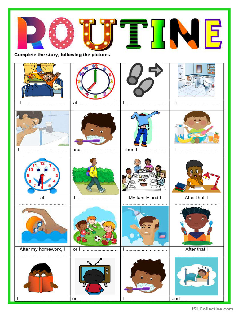 Picture Story - Daily Routines | PDF